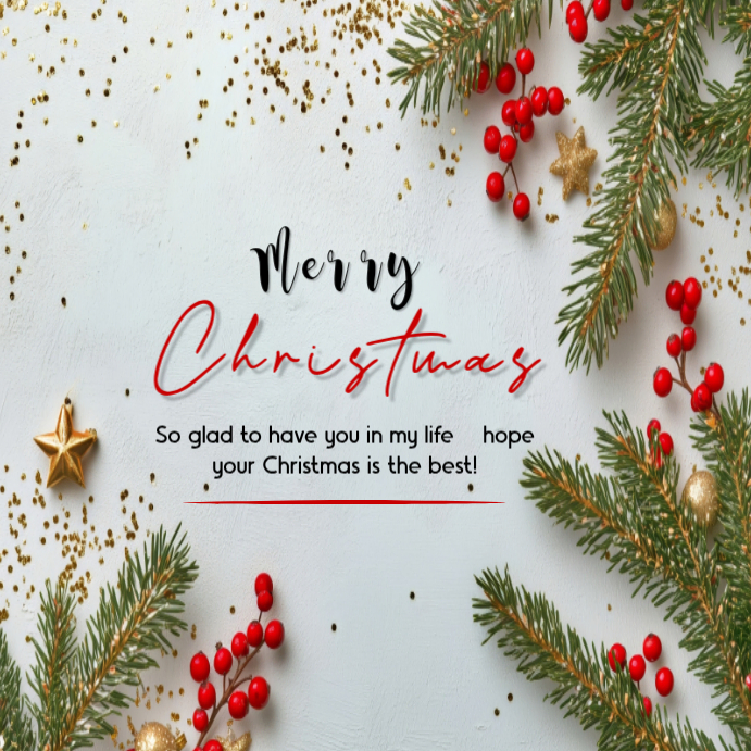 Greenery Merry Christmas Natural Poster Template | PosterMyWall