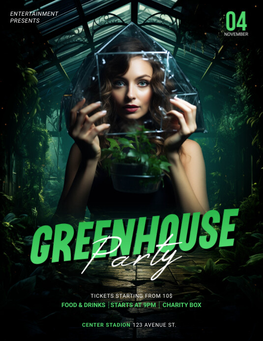 Greenhouse Party flyer template | PosterMyWall