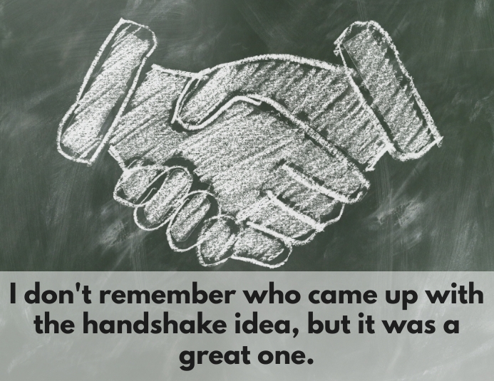Copy of Greeting handshake quote template | PosterMyWall