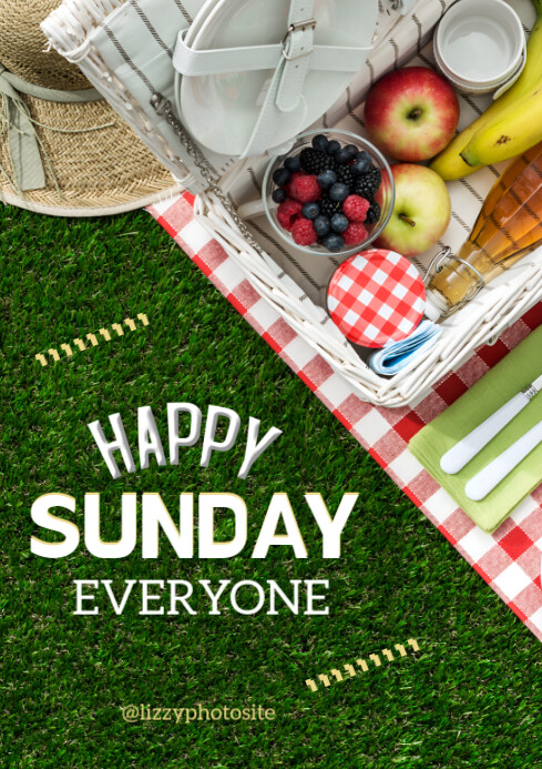 Plantilla de Greeting happy Sunday Flyer | PosterMyWall