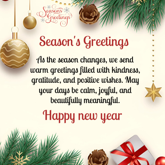 Greetings of Peace & Gratitude Template | PosterMyWall