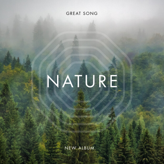 Grey & Green Album Cover Template | PosterMyWall