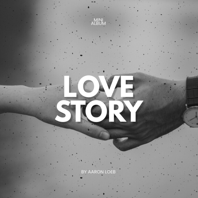 Grey & White LOVE STORY Album Cover Template | PosterMyWall