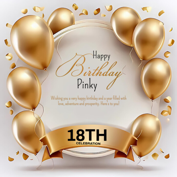 Copy of Grey 18th Birthday Instagram Post | PosterMyWall