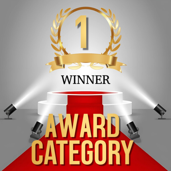 Grey 3d Award Ceremony Instagram Post Template | PosterMyWall