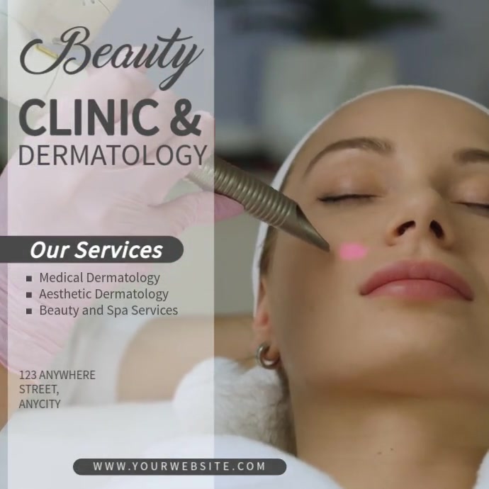 Grey 3d Dermatology Pos Instagram Template | PosterMyWall