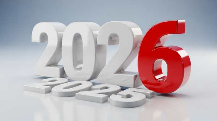 Grey 3d Farewell 2025 – Welcome 2026 Digital Display (16:9) Template ...