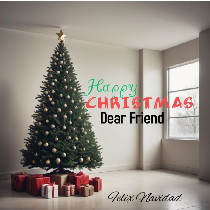 Grey 3d Happy Christmas Instagram Post Template | PosterMyWall