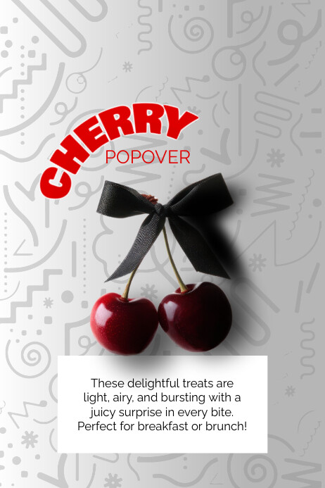 Modèle Grey 3d National Cherry Popover Day Poster | PosterMyWall