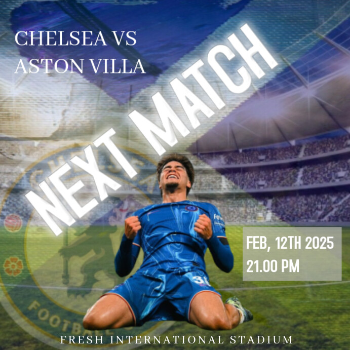 Grey 3d Next Match Instagram Post Template | PosterMyWall