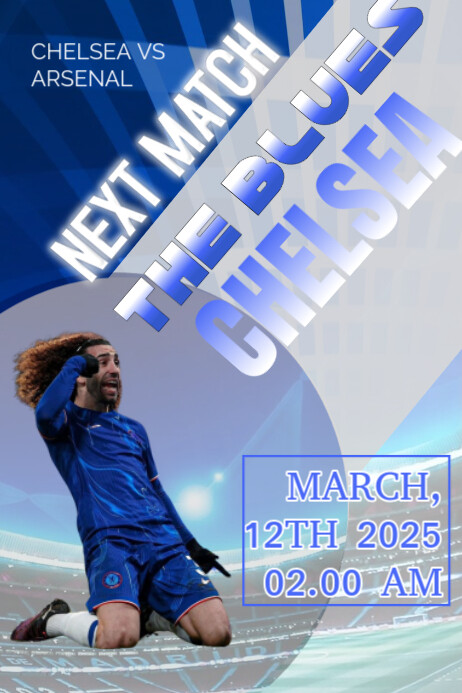 Grey 3d Next Match Socer Poster Template | PosterMyWall