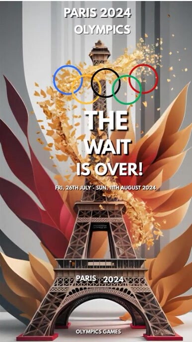 Copy of Grey 3d Paris Olympics Games Digital Display | PosterMyWall