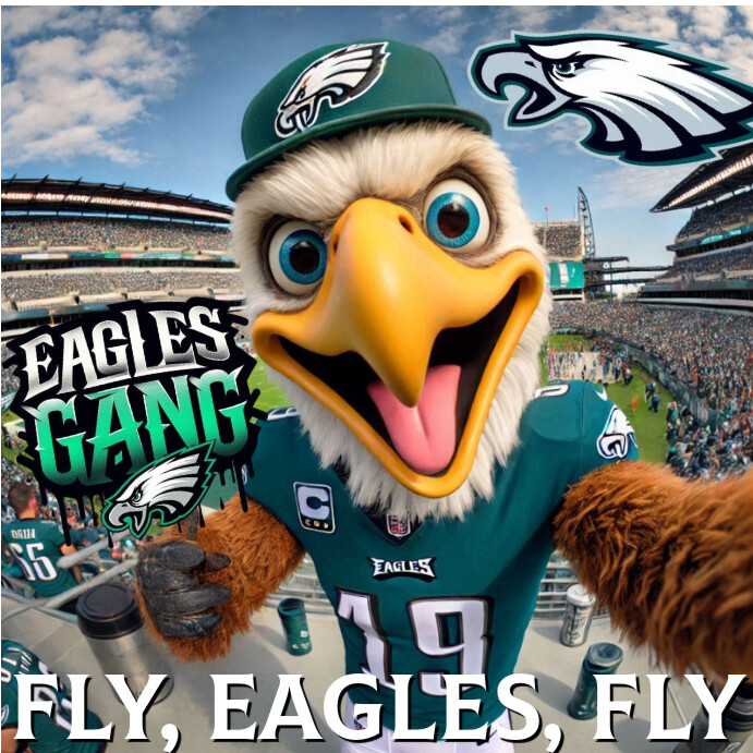 Copy of Grey 3d Philadelphia Eagles Instagram Post | PosterMyWall