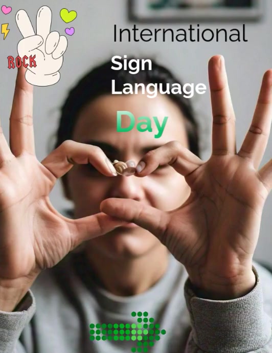 Copy of Grey 3d Sign Languages Day Flyer (us Letter) | PosterMyWall