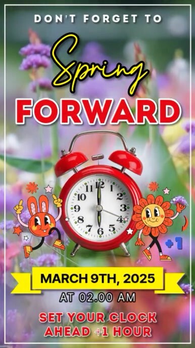 Plantilla de Grey 3d Spring Forward Instagram Story | PosterMyWall