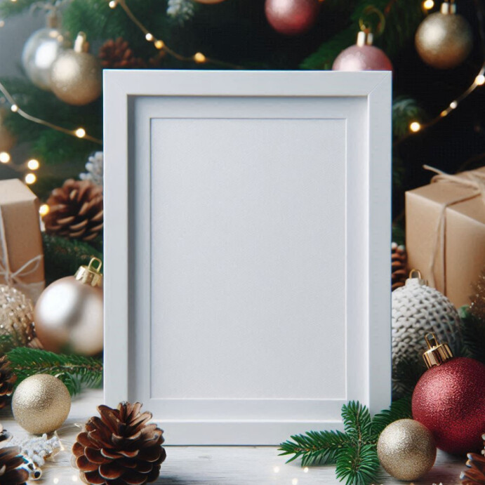 Copy of Grey Abstract Christmas Frame Instagram Post | PosterMyWall