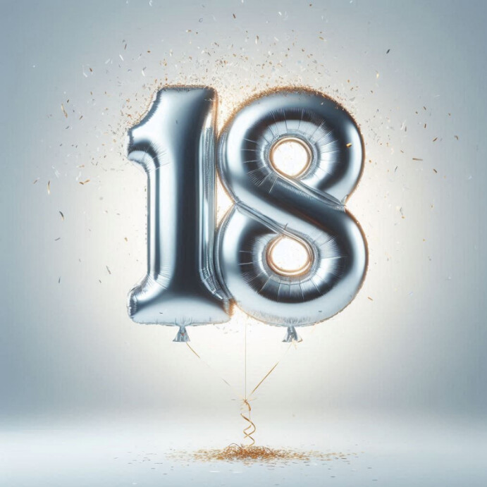 Copia de Grey Abstract Silver 18 Balloon Instagram Post | PosterMyWall