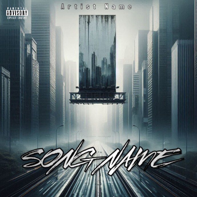Grey Album Album Cover Template | PosterMyWall