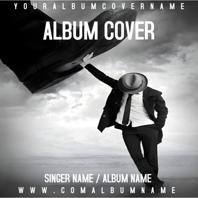 Grey Album Cover Art Design Album Cover Template | PosterMyWall