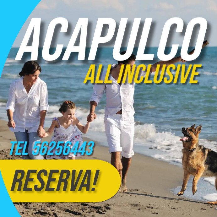 Grey Alegre Acapulco Beach Publicación De Ins Template | PosterMyWall