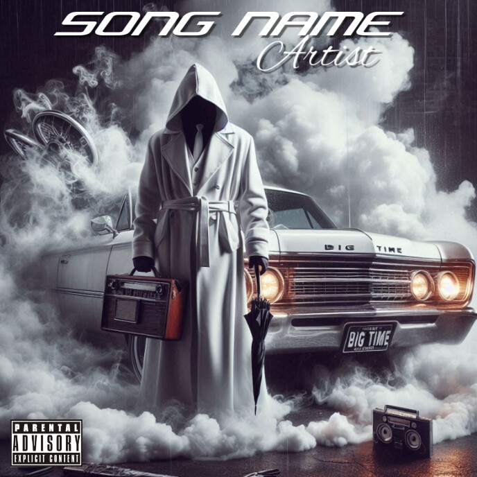 Grey Alone Sad Man Car Mixtape Cover Album Cover Template | PosterMyWall