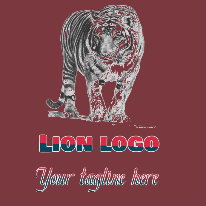 Plantilla de grey and black colour lion logo | PosterMyWall