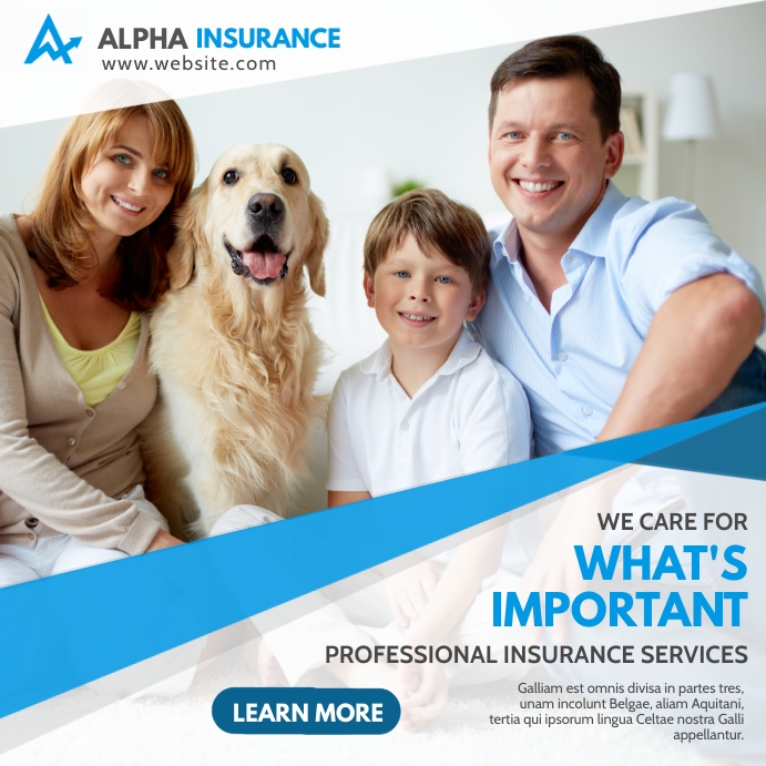 grey and blue instagram post advertising insu Template | PosterMyWall