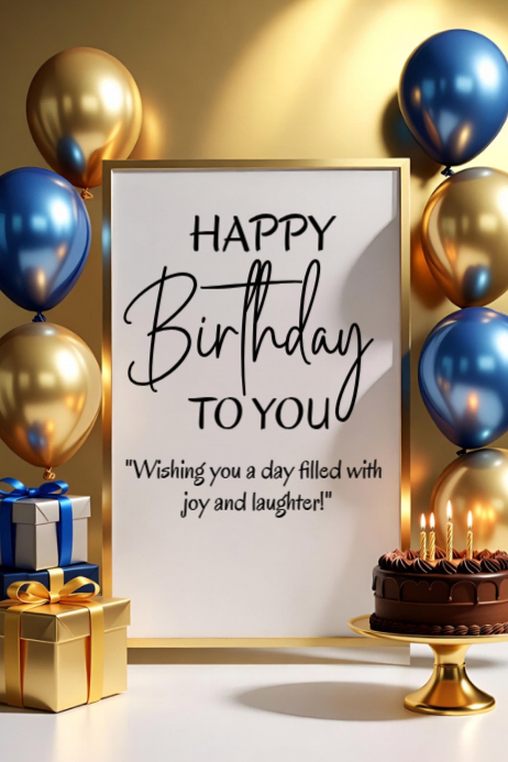 Grey Birthday Celebration Poster Template | PosterMyWall