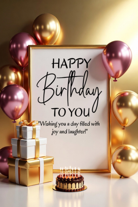Grey Birthday Celebration Poster Template | PosterMyWall