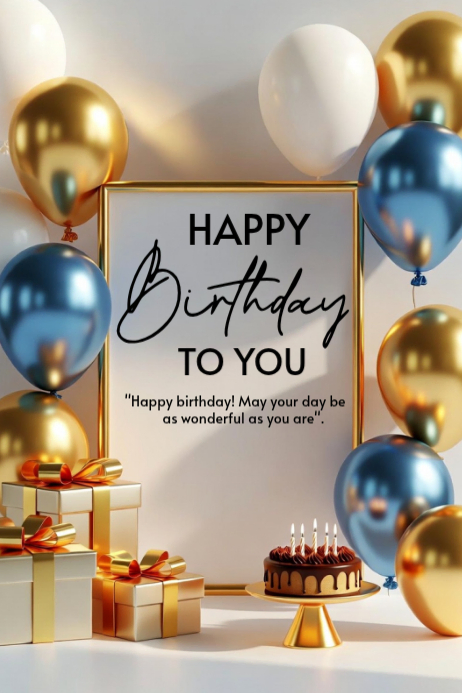 Grey Birthday Celebration Poster Template | PosterMyWall