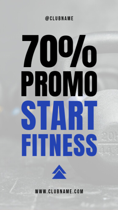 Copy of Grey Blue Black Fitness Gym Promo Discount Offer Sale Instagram ...