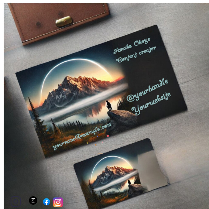 Grey Business Card Template Album Cover | PosterMyWall