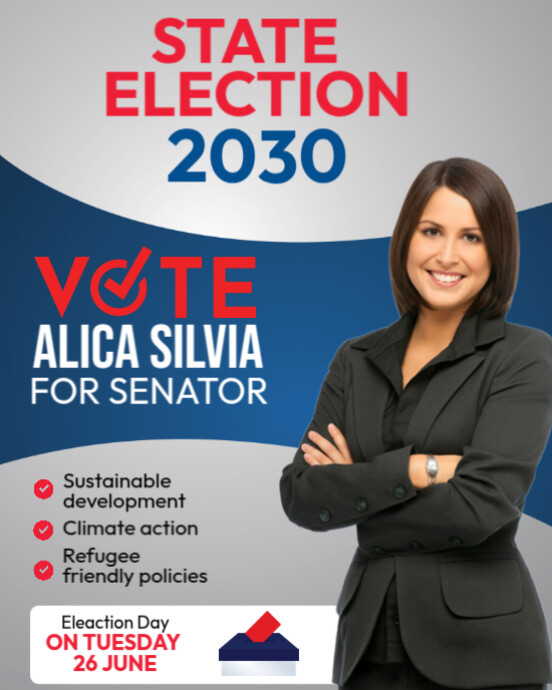 Copy of Grey Collage Election Template Instagram Portrait | PosterMyWall