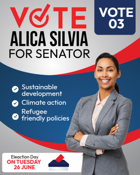 Copy of Grey Collage Election Template Instagram Portrait | PosterMyWall