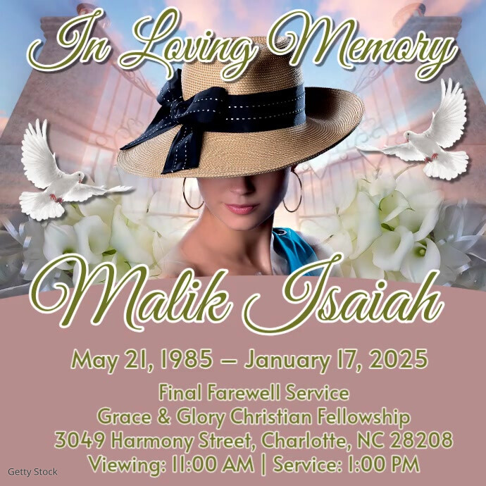 Grey Collage Funeral Memorial Announcement Flyer Instagram Post ...
