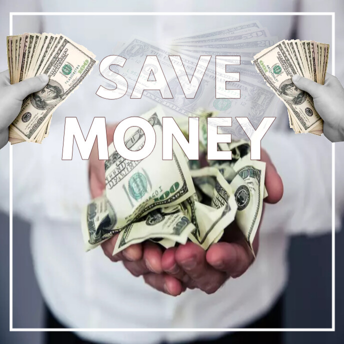 Grey Collage Save Money Album Cover Template | PosterMyWall