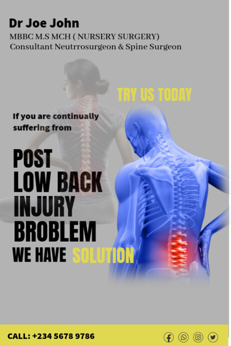 Copy of Grey Collage Spine Health Poster | PosterMyWall