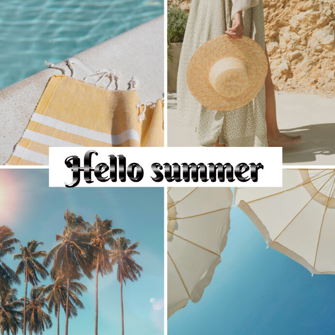 Grey Collage Summer Collage Instagram Post Template | PosterMyWall