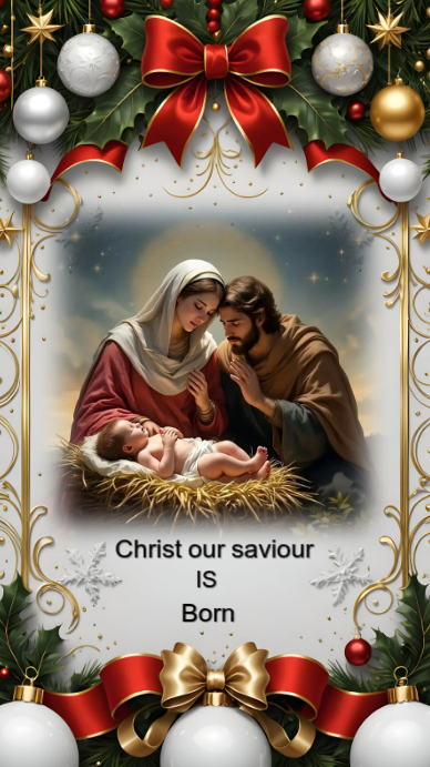 Grey Collage The Holy Family of Jesus Christ Instagram Story Template ...