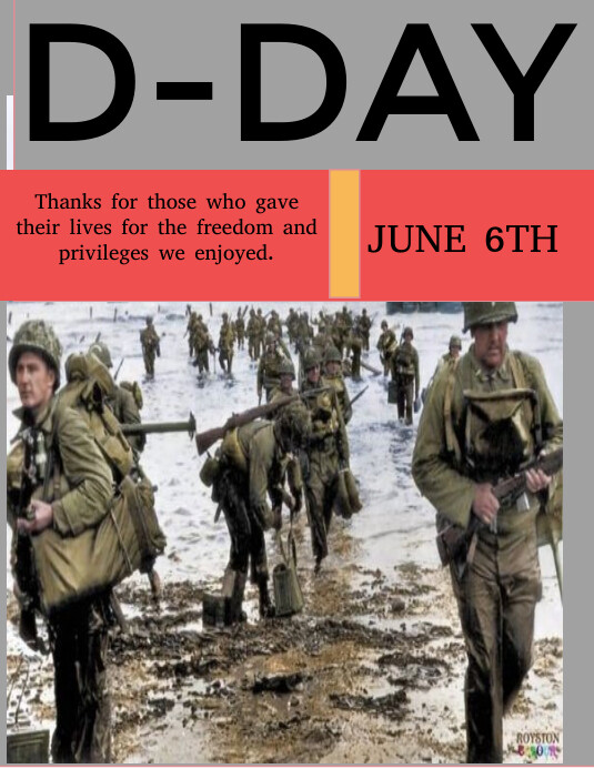Grey D-day Flyer (us Letter) Template | PosterMyWall