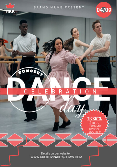 Plantilla de Grey Dance Day A5 | PosterMyWall