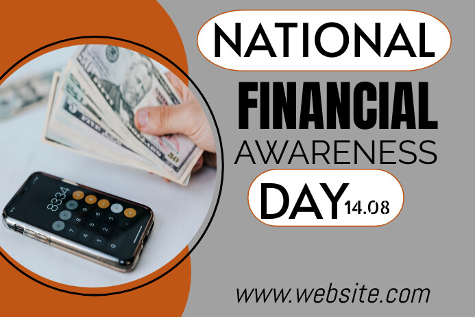 Plantilla de Grey Financial Awareness Day Poster | PosterMyWall