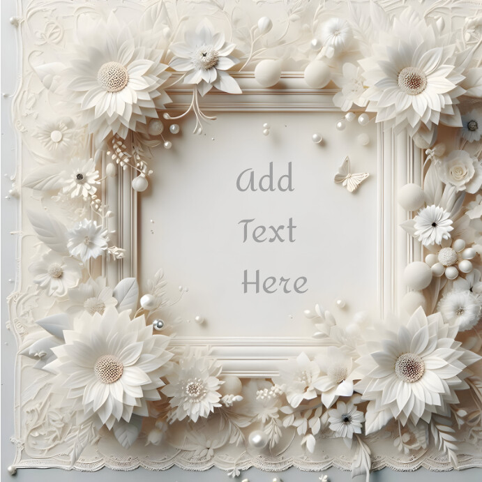 Grey Floral Background Fly Instagram Post Template | PosterMyWall