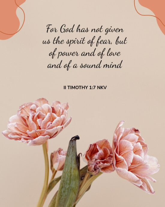 Grey Floral Bible Verse Quote Instagram Portrait Template | PosterMyWall
