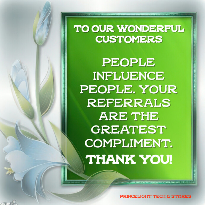 Grey Floral Customers Appreciation Message Instagram Post Template ...