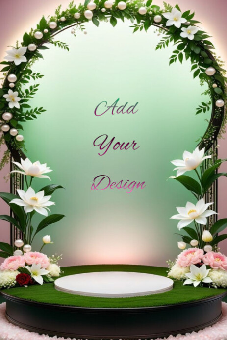 Grey Floral High Quality Photo Frame Pinterest Graphic Template ...