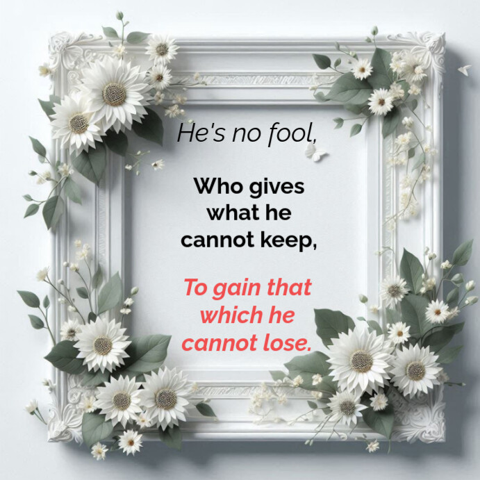Grey Floral Inspirational Instagram Post Template | PosterMyWall