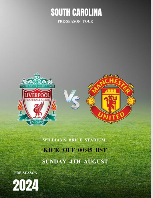 Copy of Grey Floral Liverpool Vs Manchester United Pr | PosterMyWall
