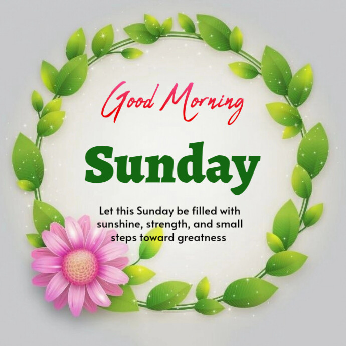 Grey Floral Sunday Post Logo Template | PosterMyWall