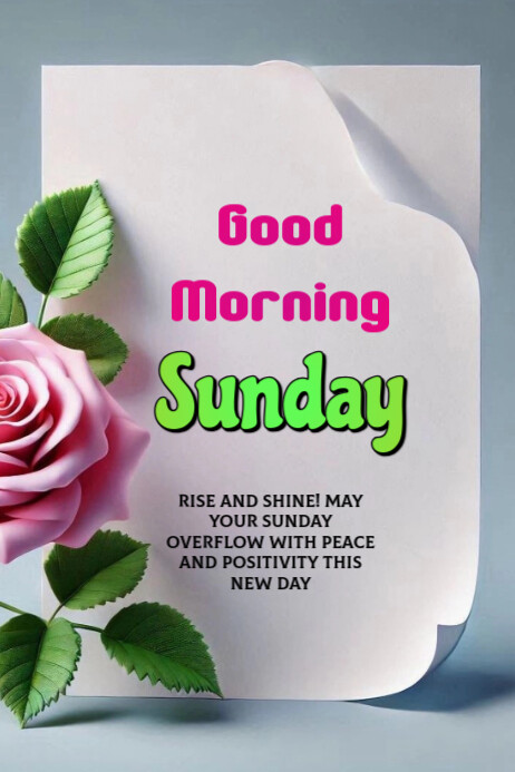 Grey Floral Sunday Post Poster Template | PosterMyWall